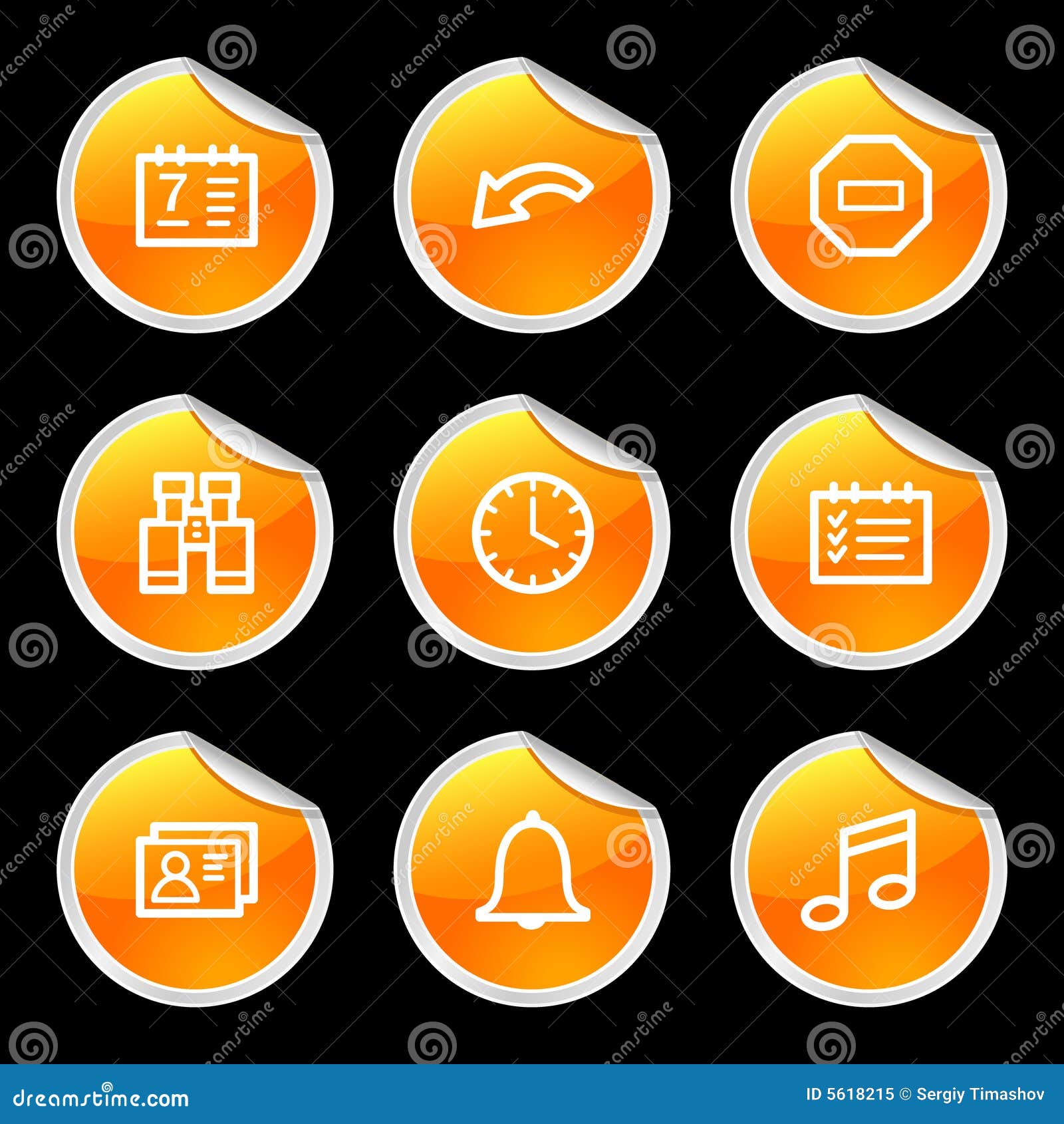 Organizer icons stock vector. Illustration of melody, diary - 5618215