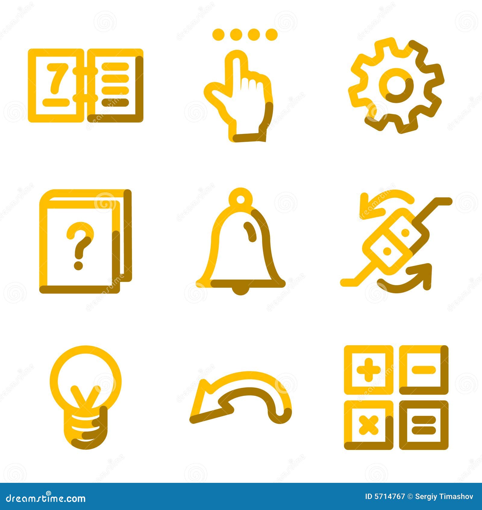 Organizer icons stock illustration. Illustration of calculator - 5714767