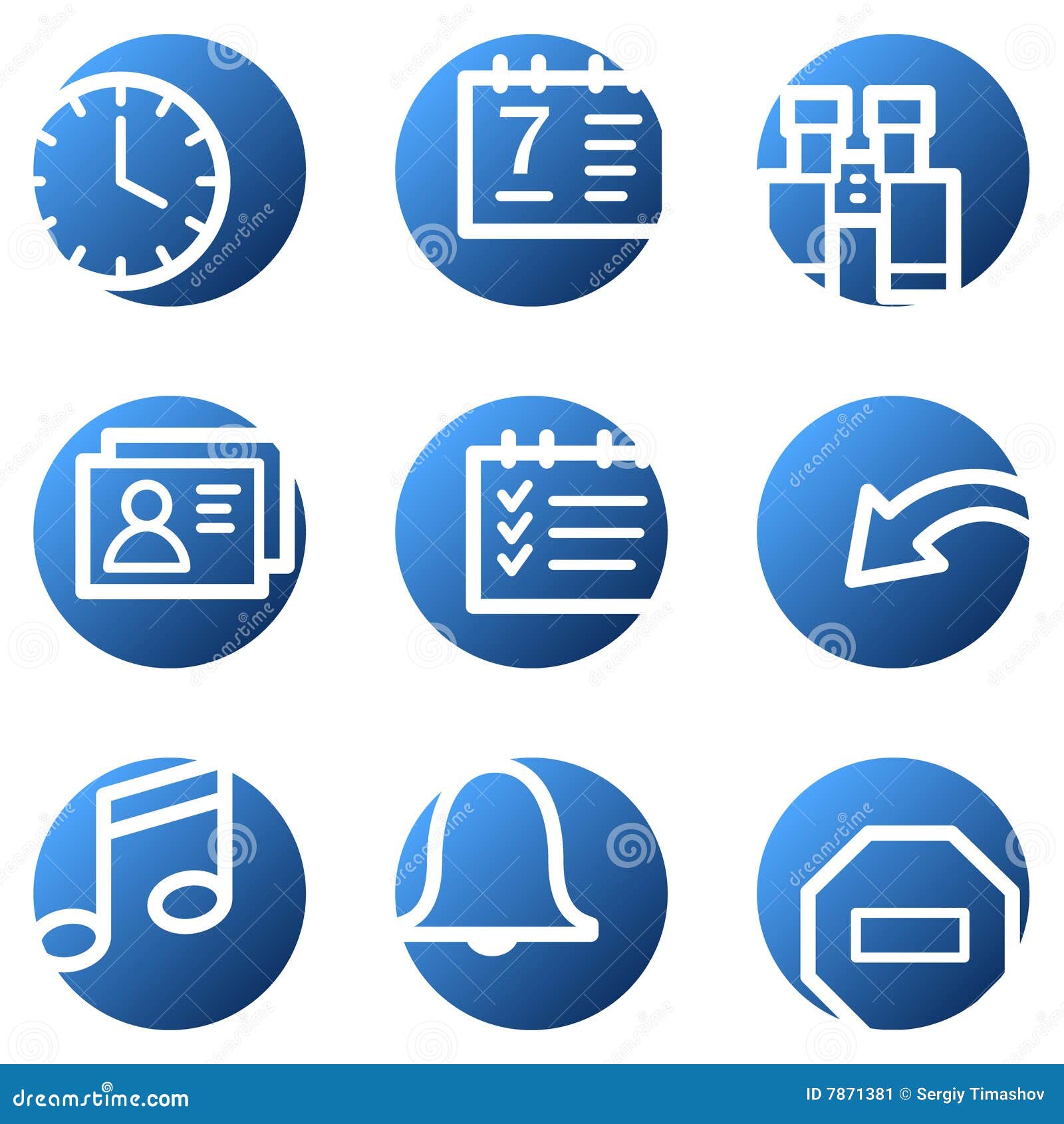 Organizer web icons stock vector. Illustration of business - 7871381