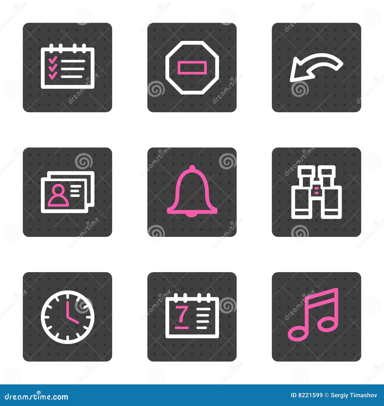 Organizer web icons stock vector. Illustration of note - 8221599