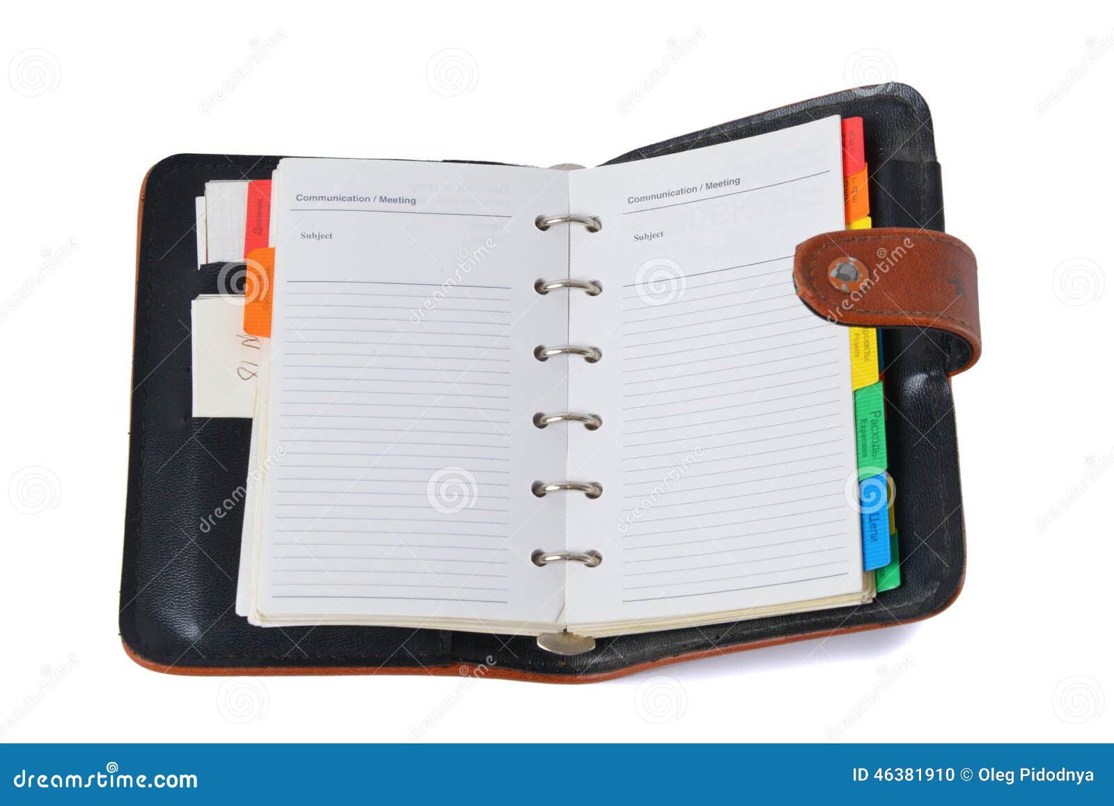 Organizer - Weekly Planner Over White Stock Photo - Image of organize ...
