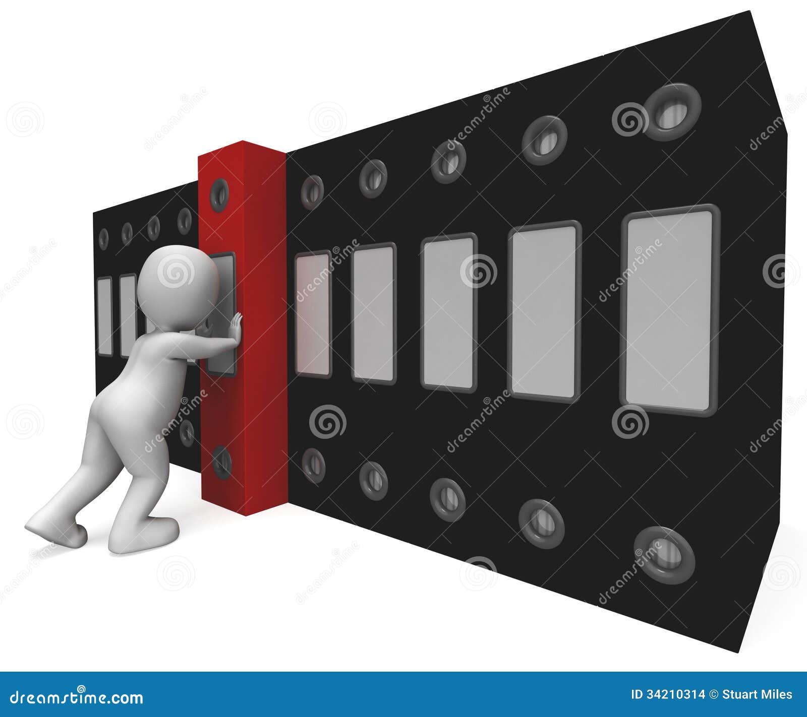 Organizing Files Shows Organized Folders Stock Illustration ...