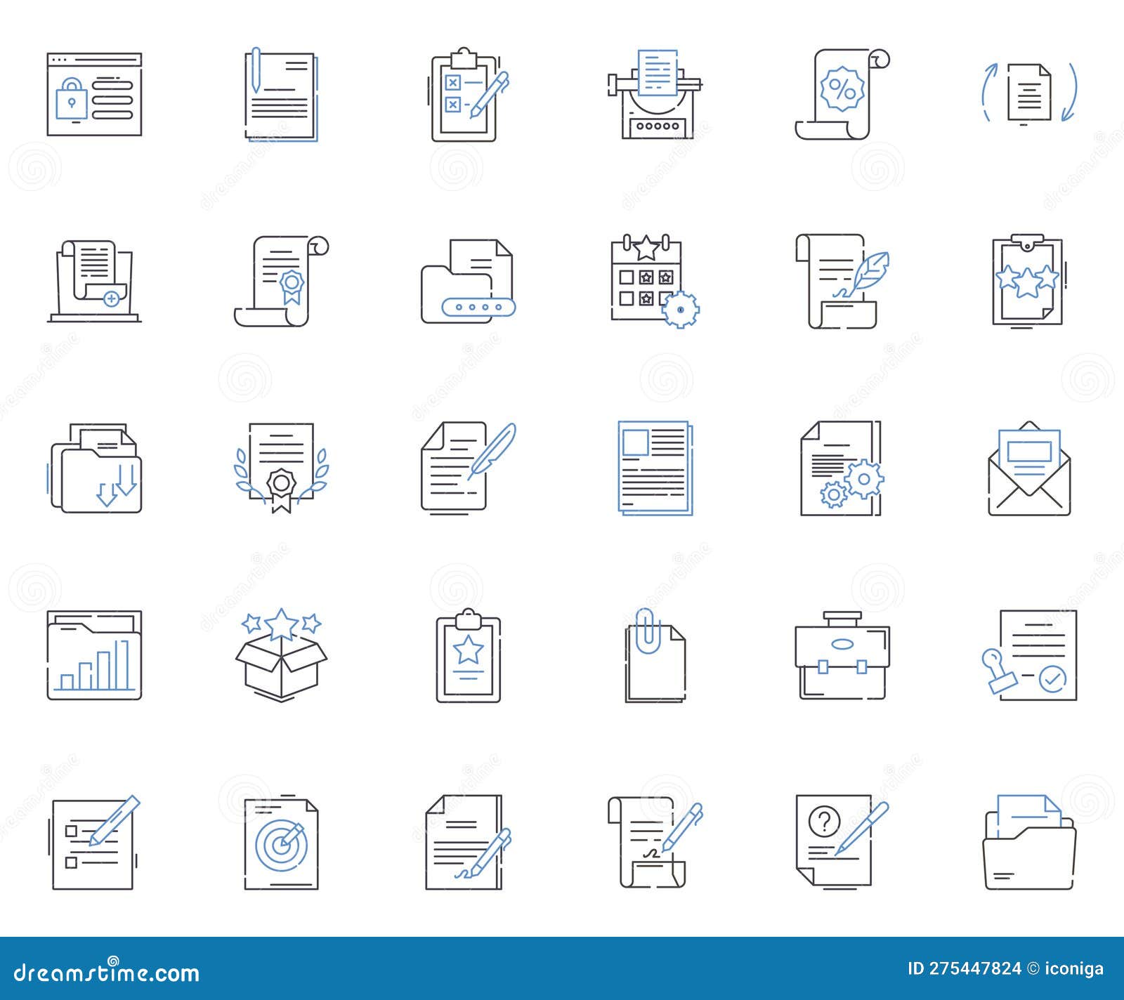 Organizing Line Icons Collection. Decluttering, Arranging, Systemizing ...