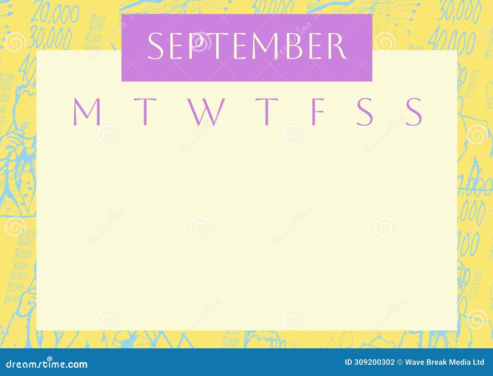 Organizing Monthly Activities, the September Calendar Template with a ...