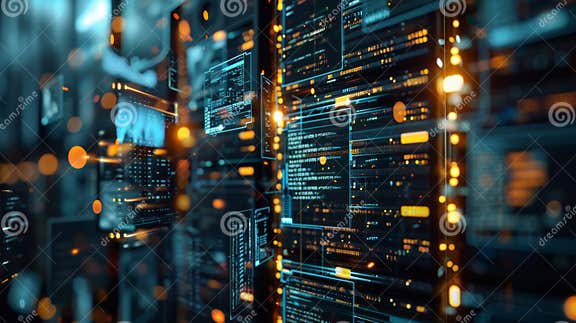 Organizing and Securing Files Digitally on a Computer Screen Stock ...