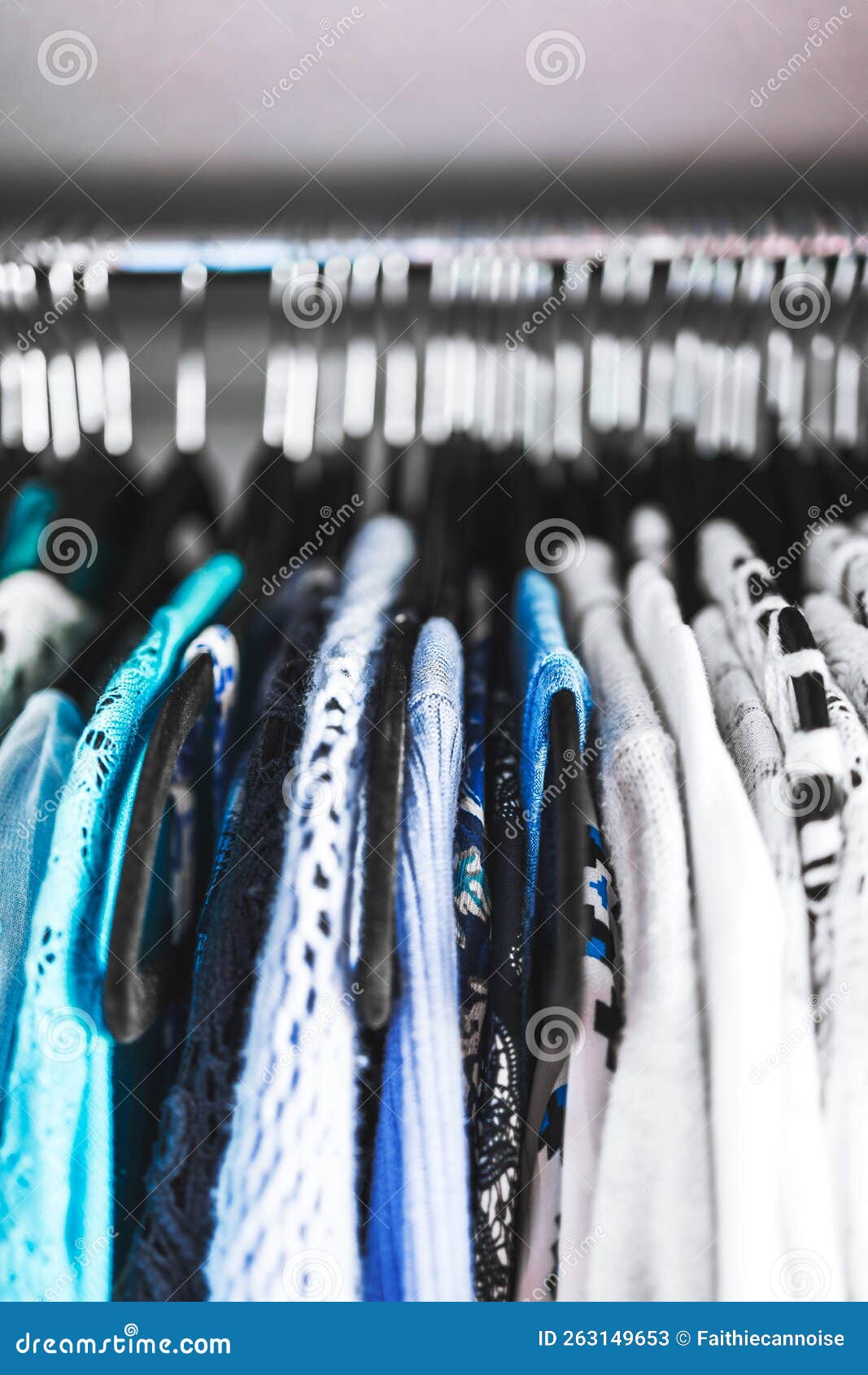 Organizing and Tidying Up, Wardrobe with Colour Coded Selection of ...