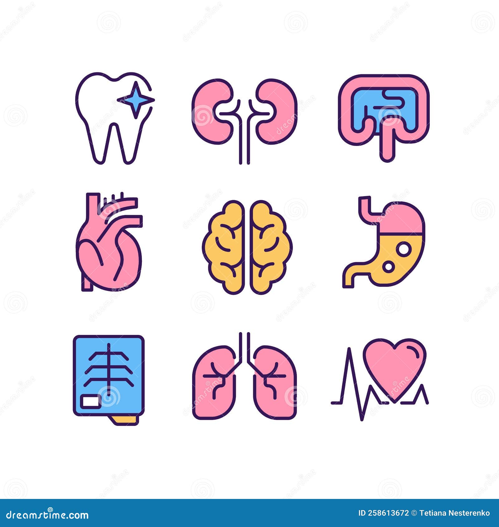 Organs Regular Checkup Pixel Perfect RGB Color Icons Set Stock Vector ... Organs Regular Checkup Pixel Perfect RGB Color Icons Set Stock Vector ...