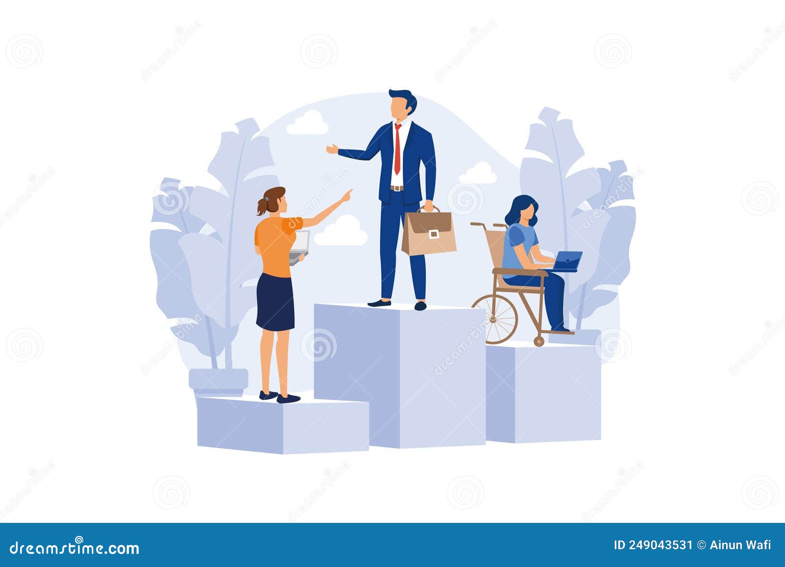 Workplace Discrimination Flat Design Illustration Stock Vector ...