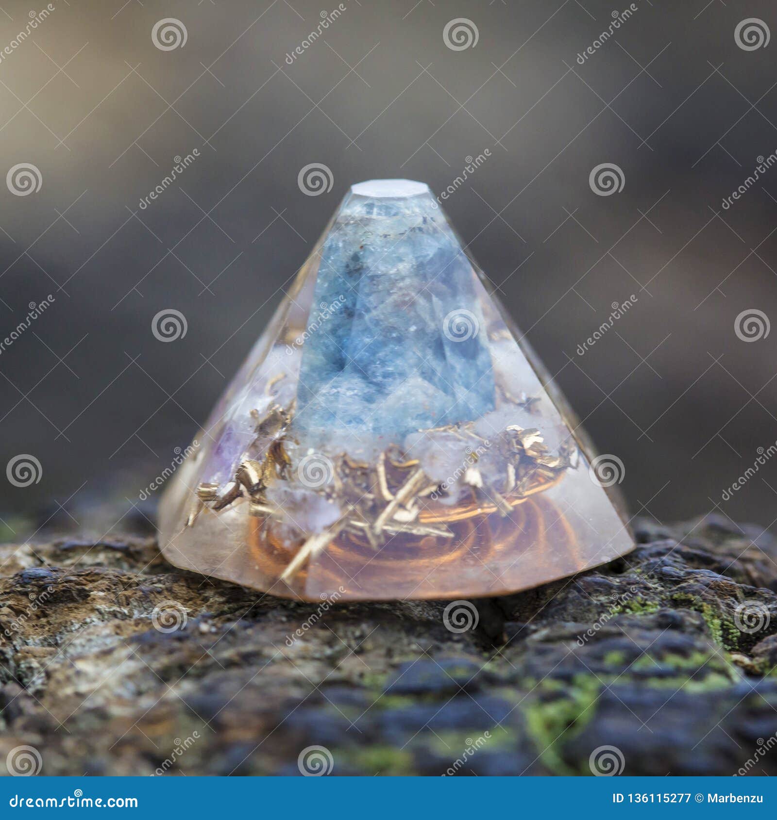 Orgonite with Amazonite Stone and Metal Components Stock Image - Image ...
