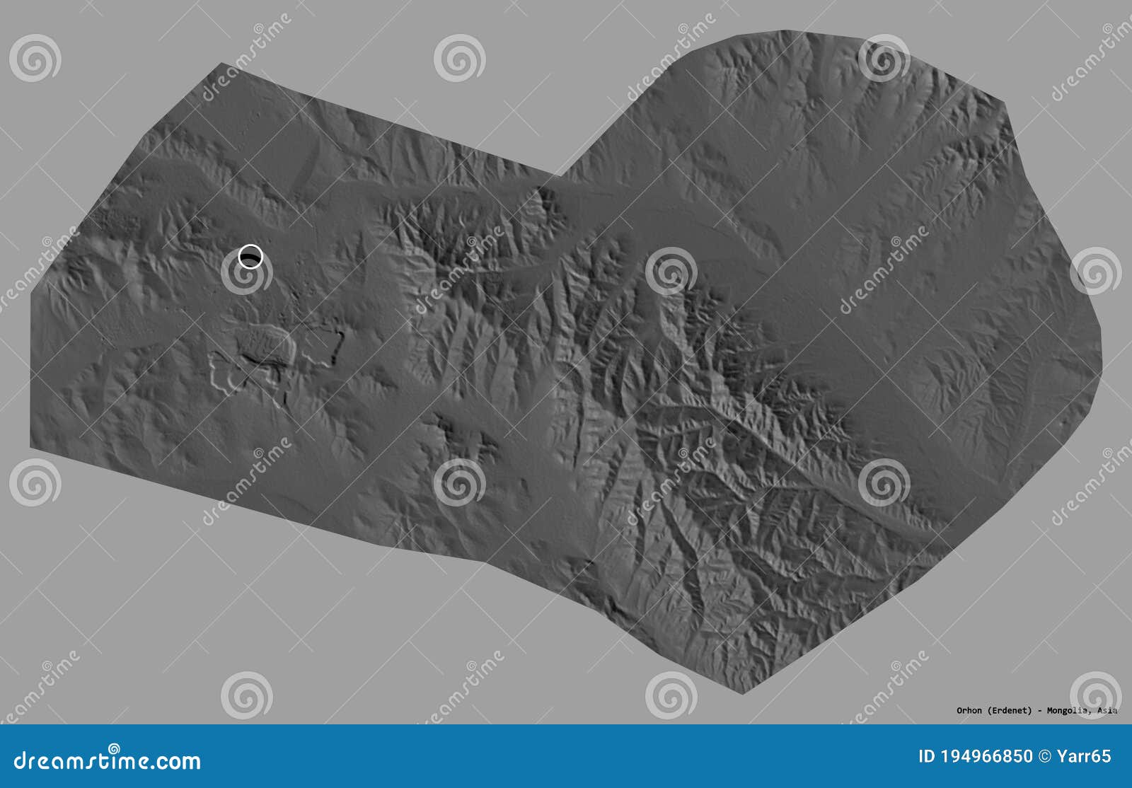 Orhon, Municipality of Mongolia, on Solid. Bilevel Stock Illustration ...