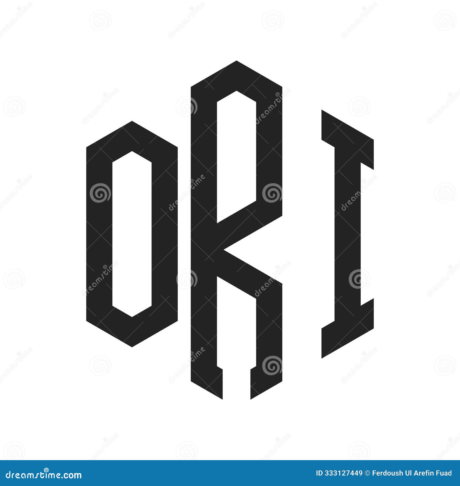 ORI Logo Design. Initial Letter ORI Monogram Logo Using Hexagon Shape ...