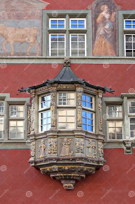 Oriel Window in Rococo Style Stock Photo - Image of carved, europe ...