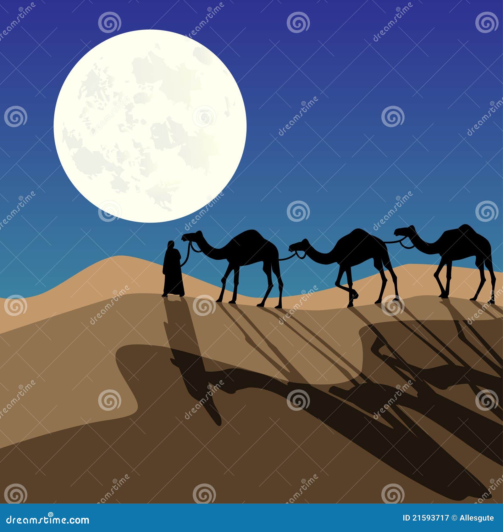 Orient landscape stock illustration. Illustration of bedouin - 21593717