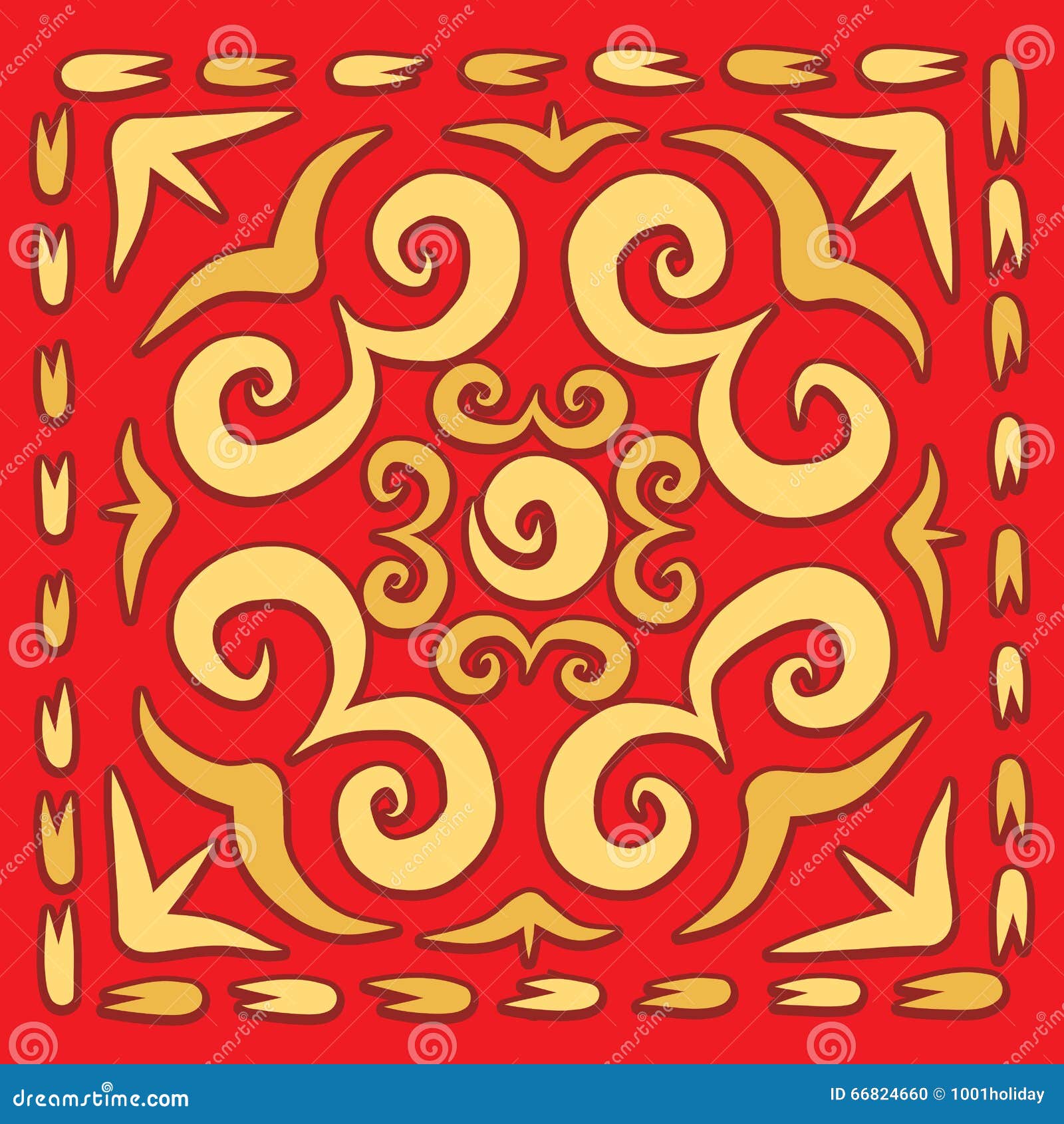 Orient square arabesque stock vector. Illustration of drawing - 66824660