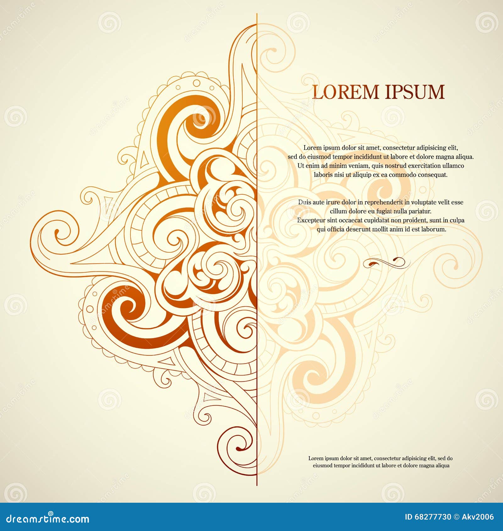 Orient style card stock vector. Illustration of arabesque - 68277730