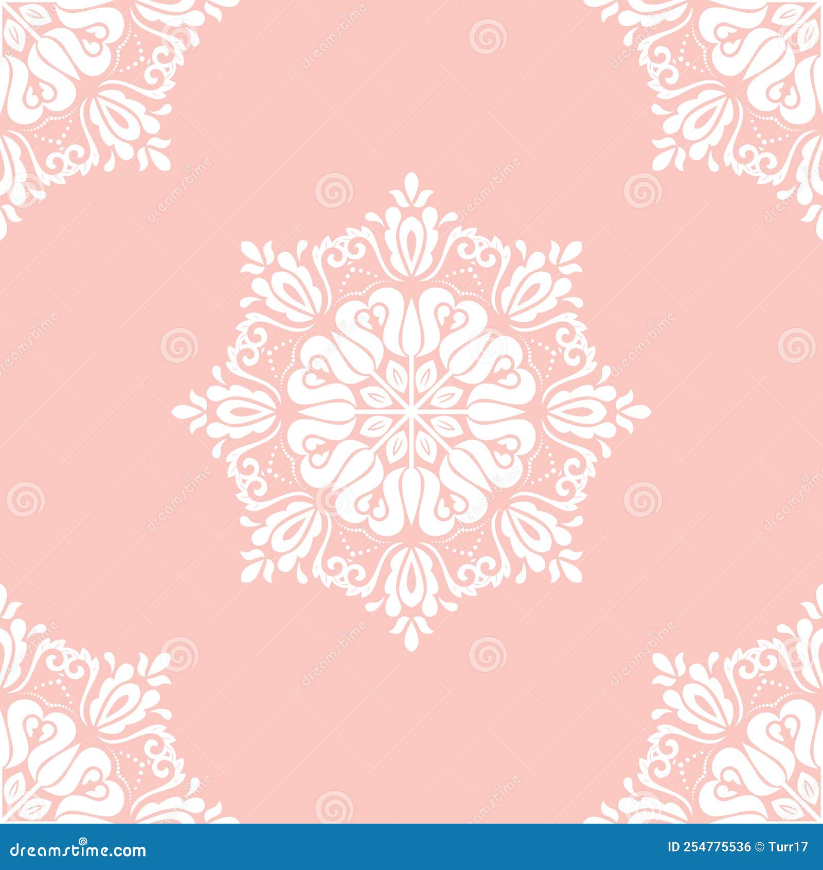 Orient Damask Seamless Vector Background with Arabesques Stock ...