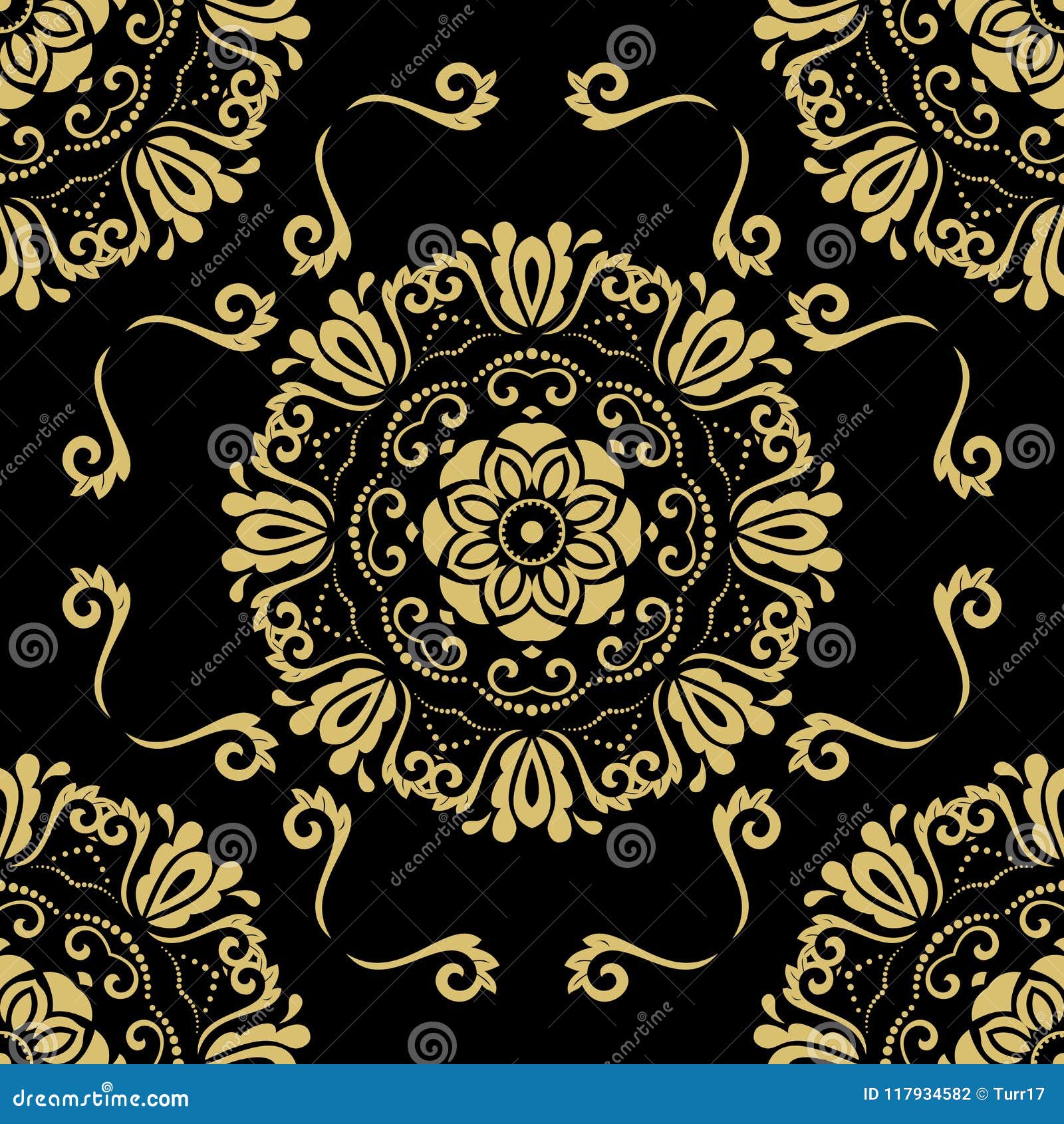 Orient Seamless Vector Background Stock Vector - Illustration of orient ...