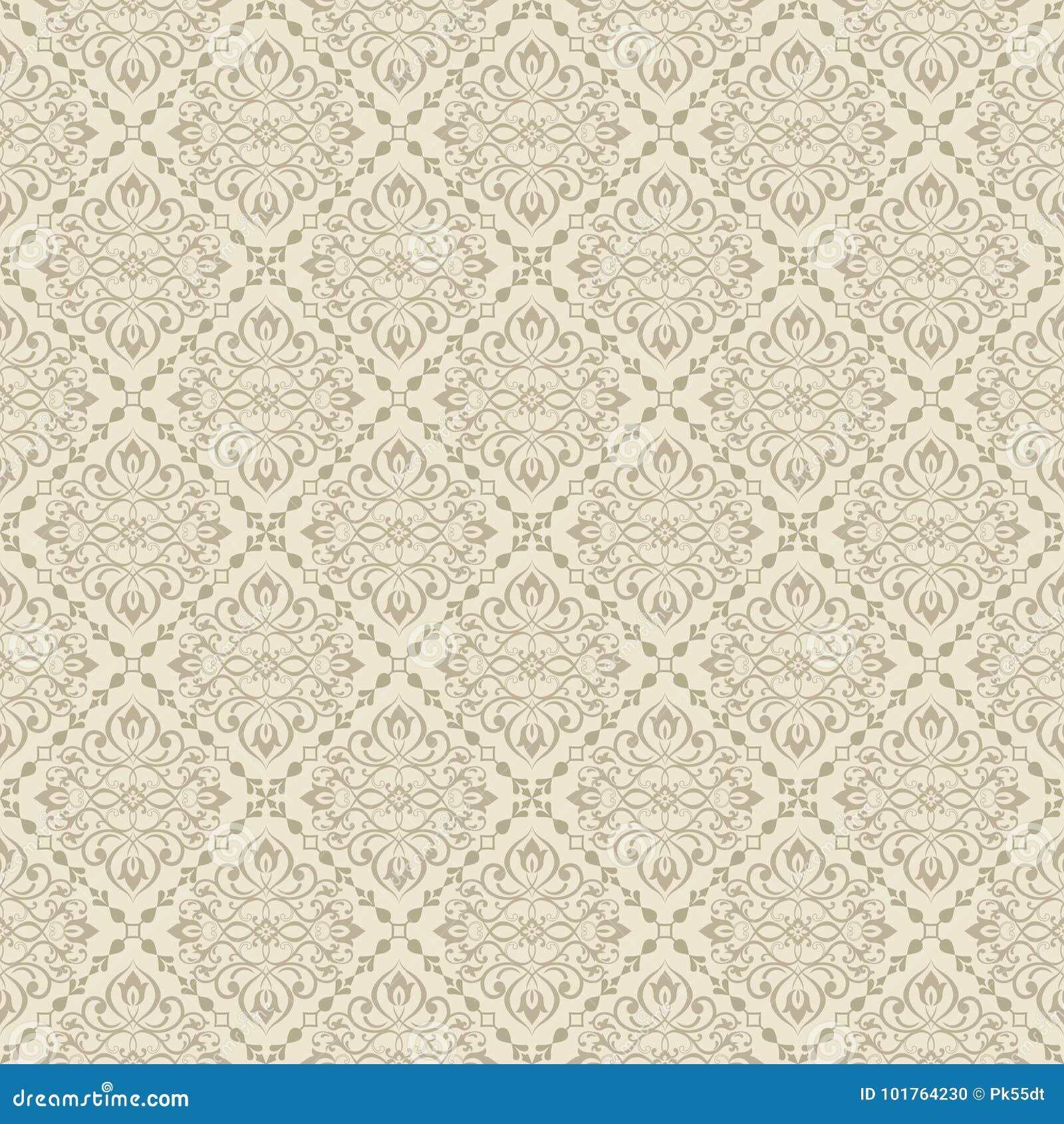 Orient Vector Classic White Pattern. Seamless Abstract Background with ...
