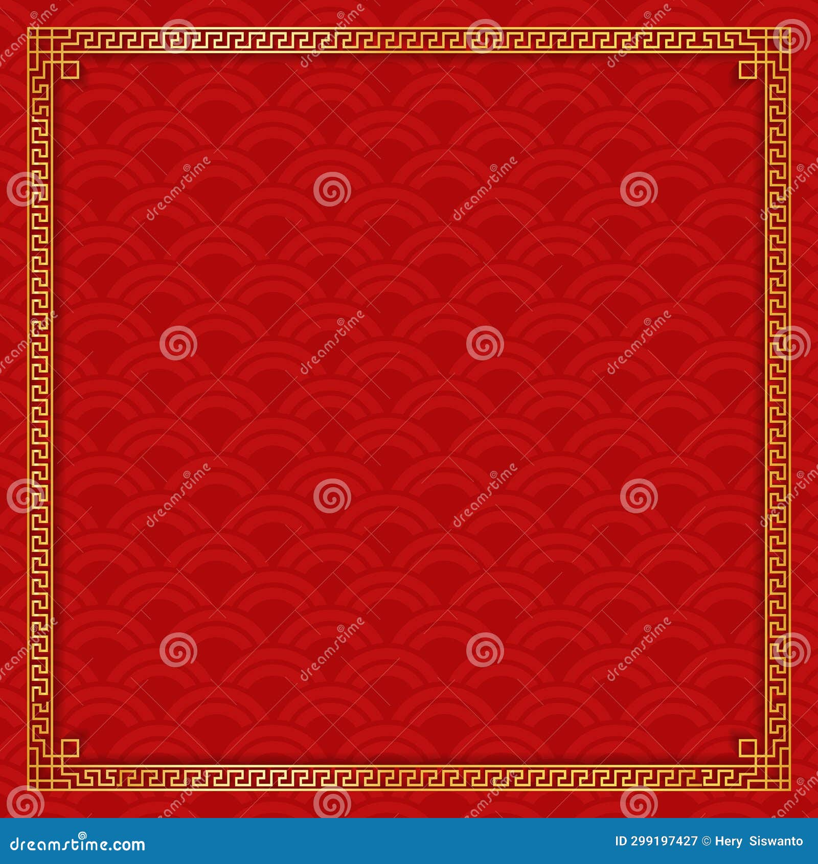 Oriental Asian Frame with Traditional Pattern Background Stock Vector ...