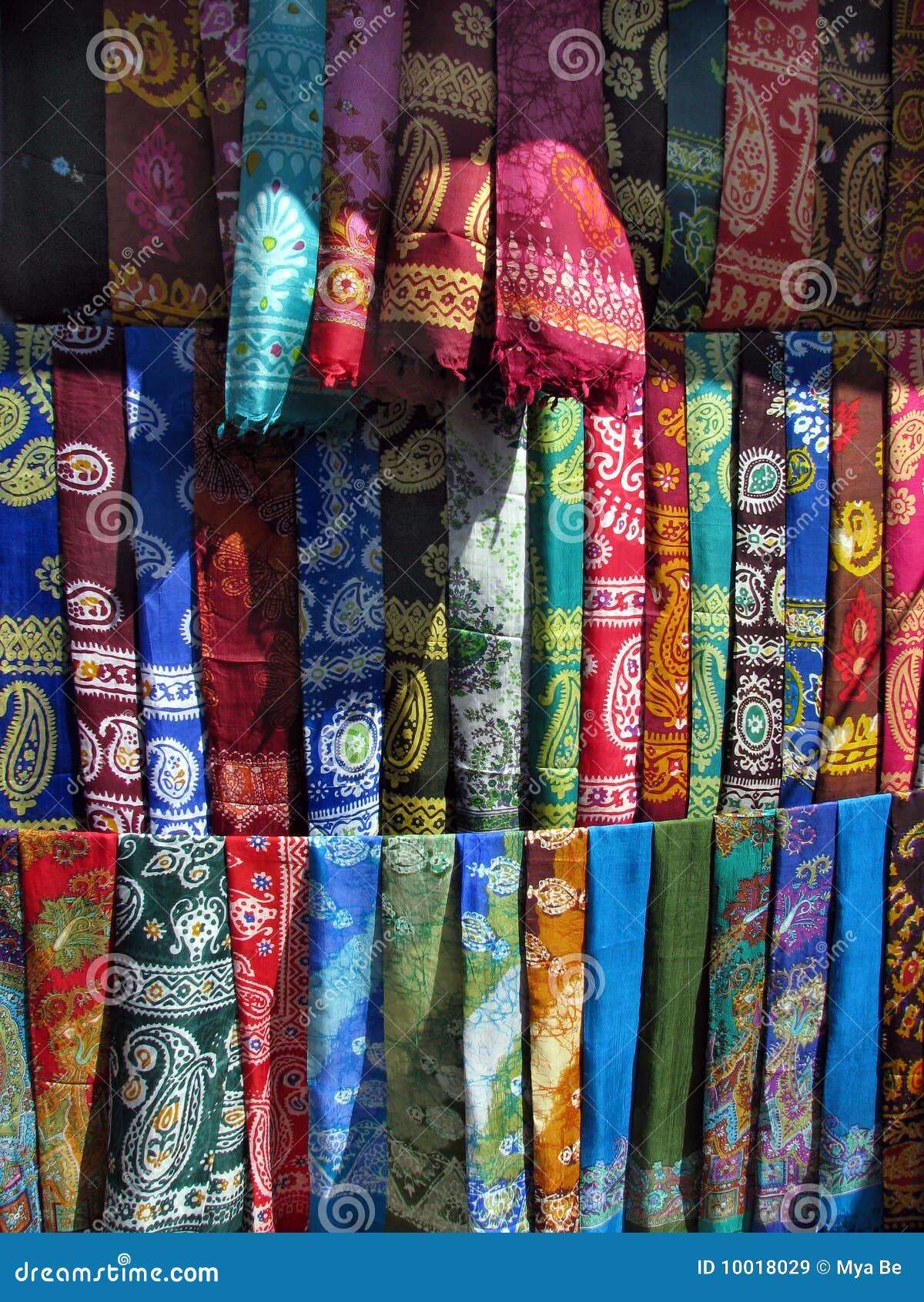 Oriental Bazaar Objects - Silk Kerchiefs Stock Image - Image of ethnic ...