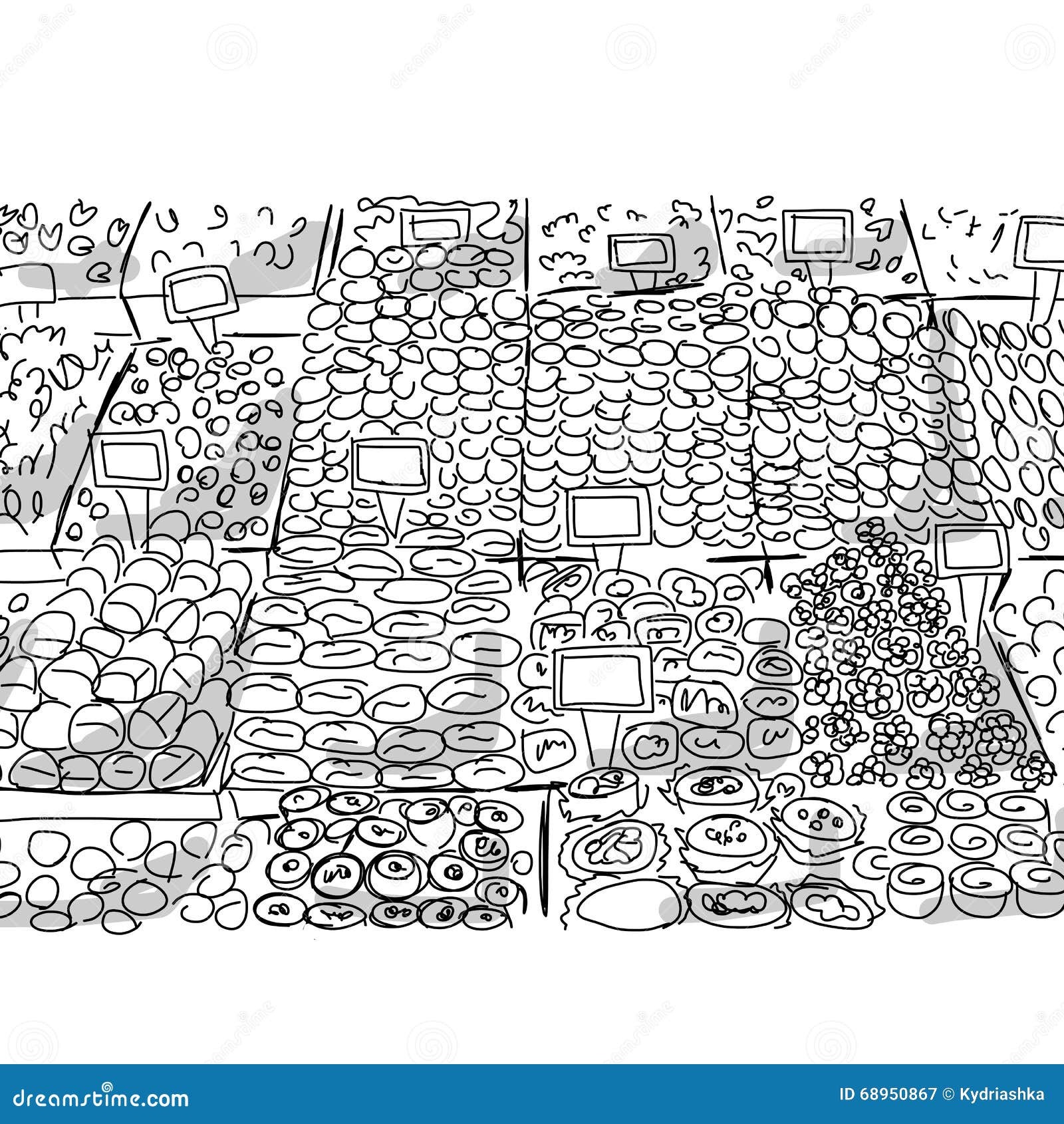 Oriental Bazaar, Sketch for Your Design Stock Vector - Illustration of ...