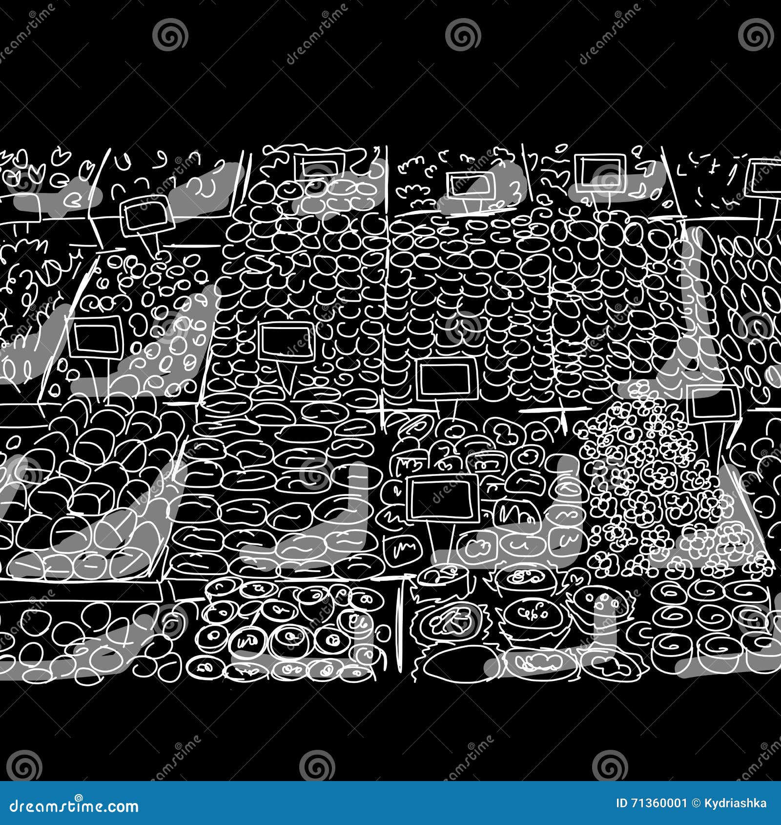 Oriental Bazaar, Sketch for Your Design Stock Vector - Illustration of ...