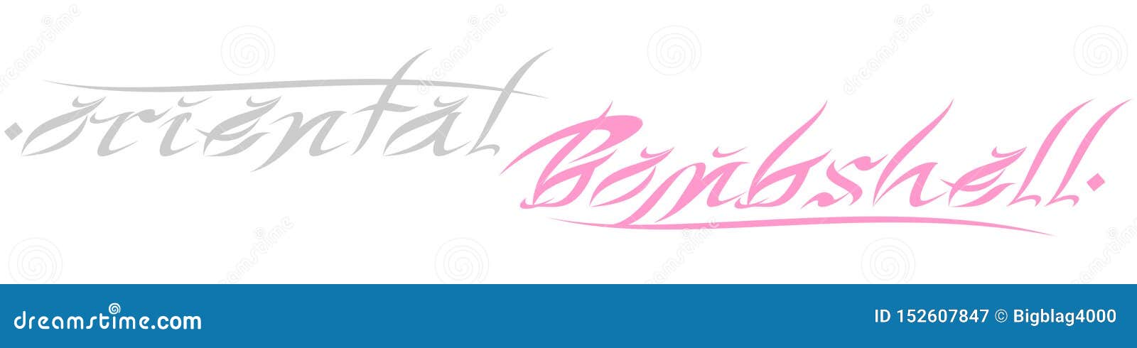 Oriental Bombshell.Vector Lettering Illustartion. | CartoonDealer.com ...