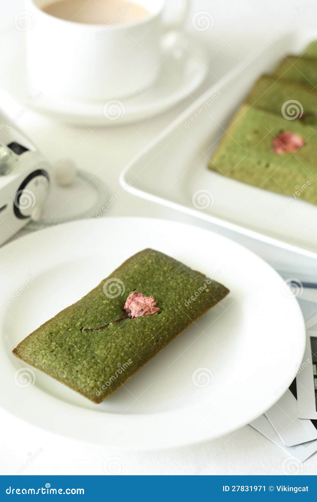 Oriental cherry Financier stock image. Image of matcha - 27831971