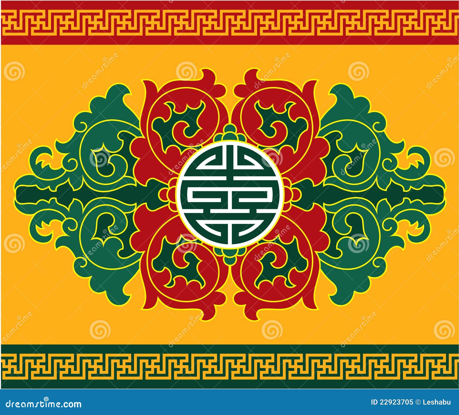 Oriental Chinese Design Element Stock Vector - Illustration of floral ...