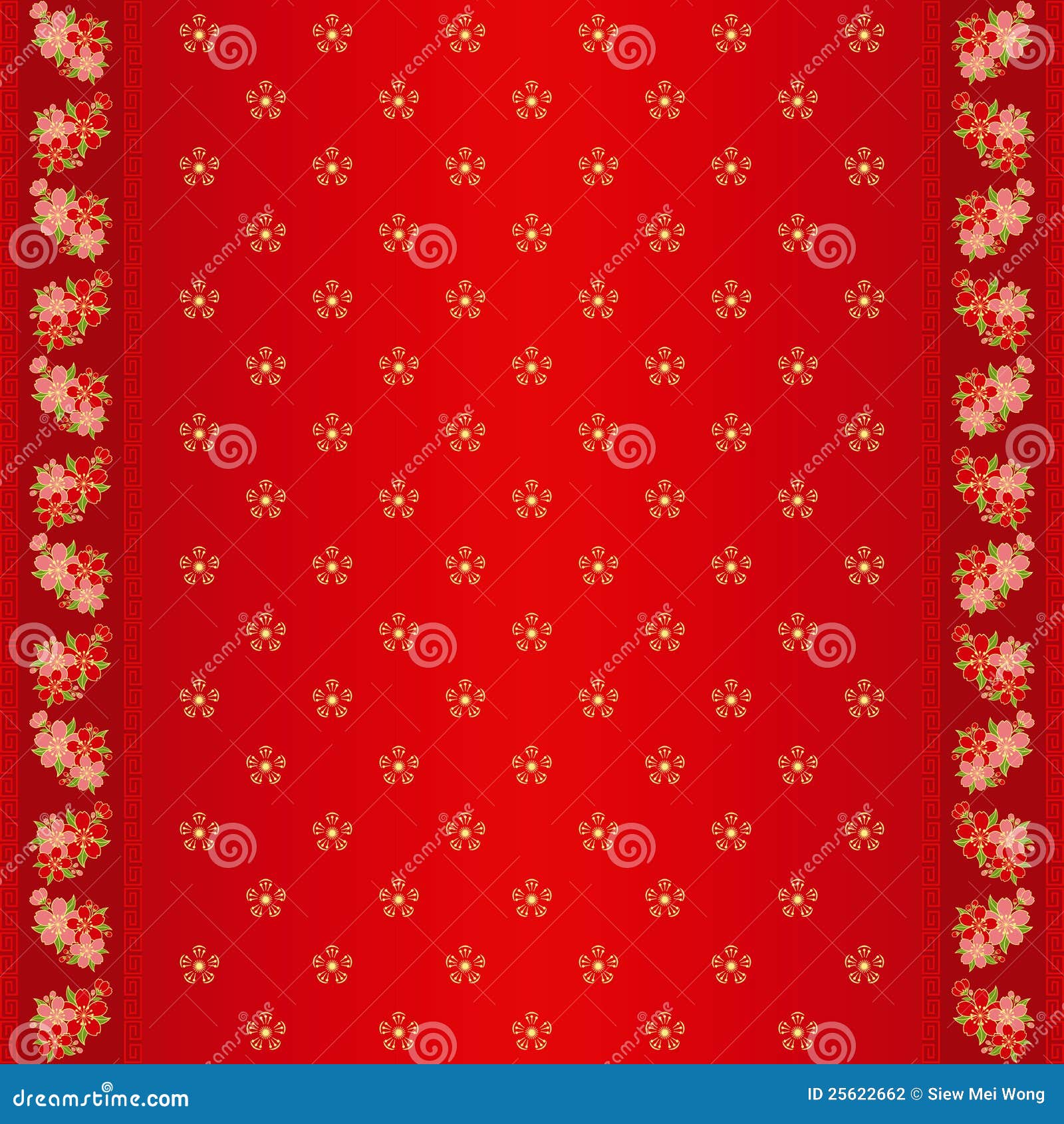 Oriental Chinese Seamless Pattern and Ornate Frame Stock Vector ...