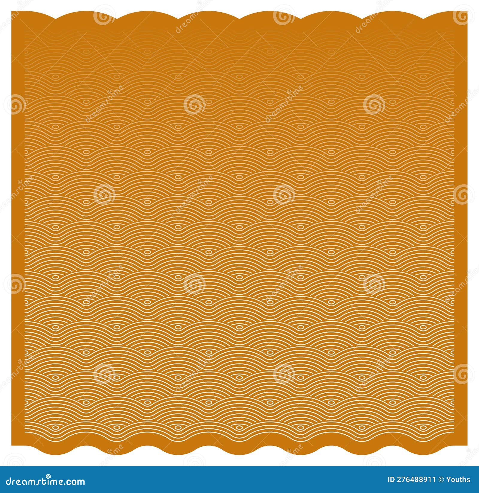 Oriental Curve Wave Pattern Frame Stock Vector - Illustration of ...