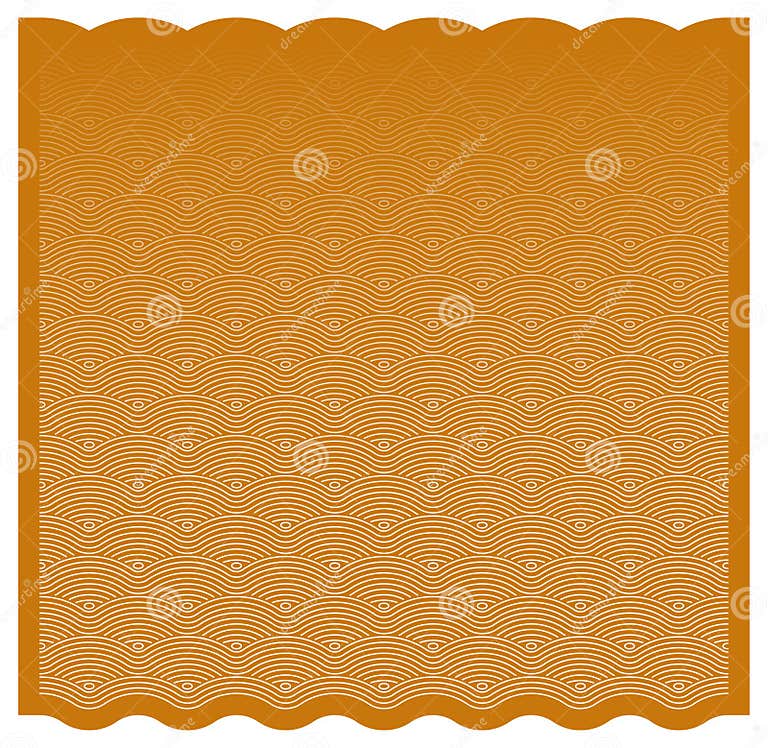 Oriental Curve Wave Pattern Frame Stock Vector - Illustration of ...