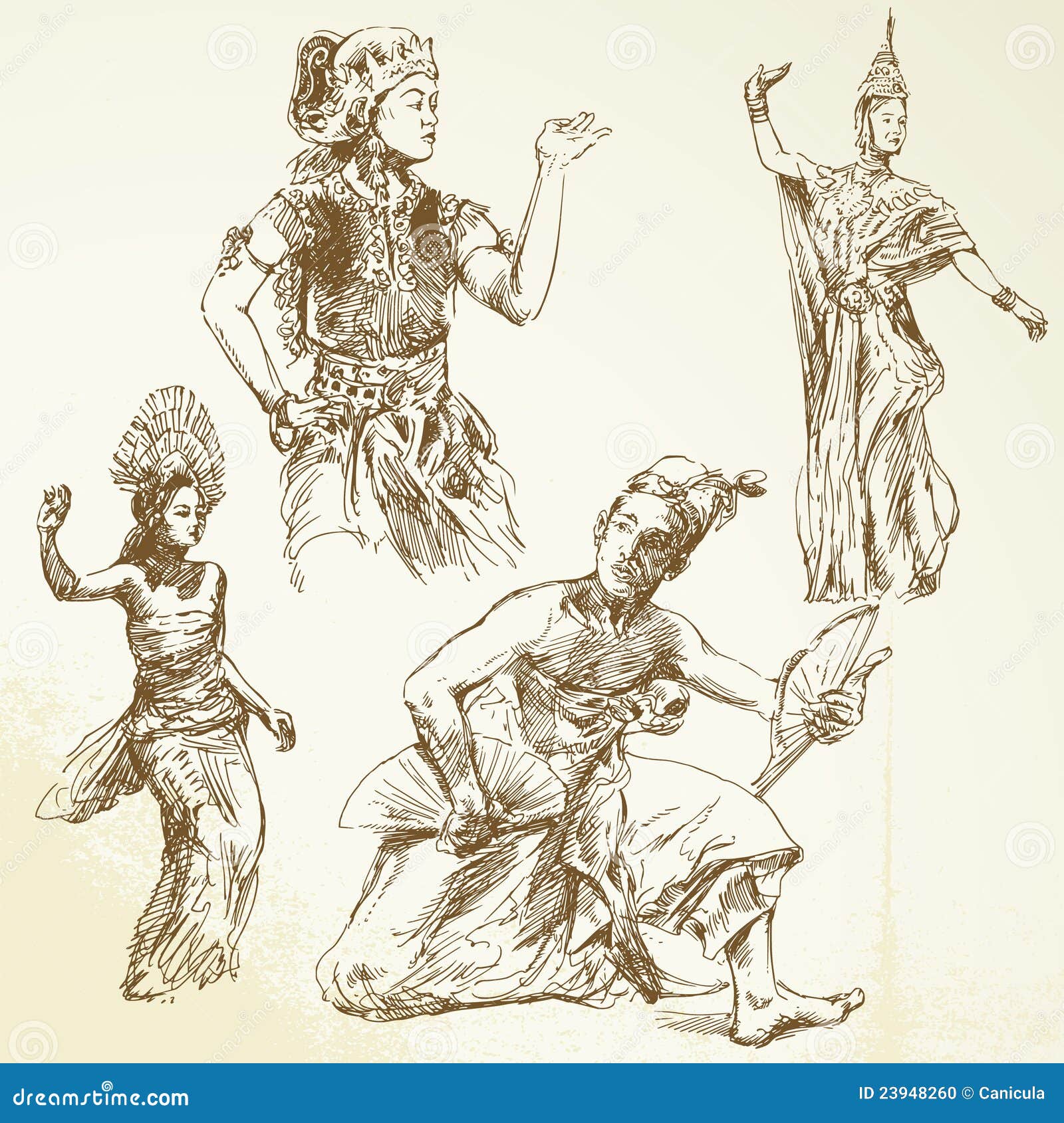 Oriental dancers stock vector. Illustration of girl, orient - 23948260