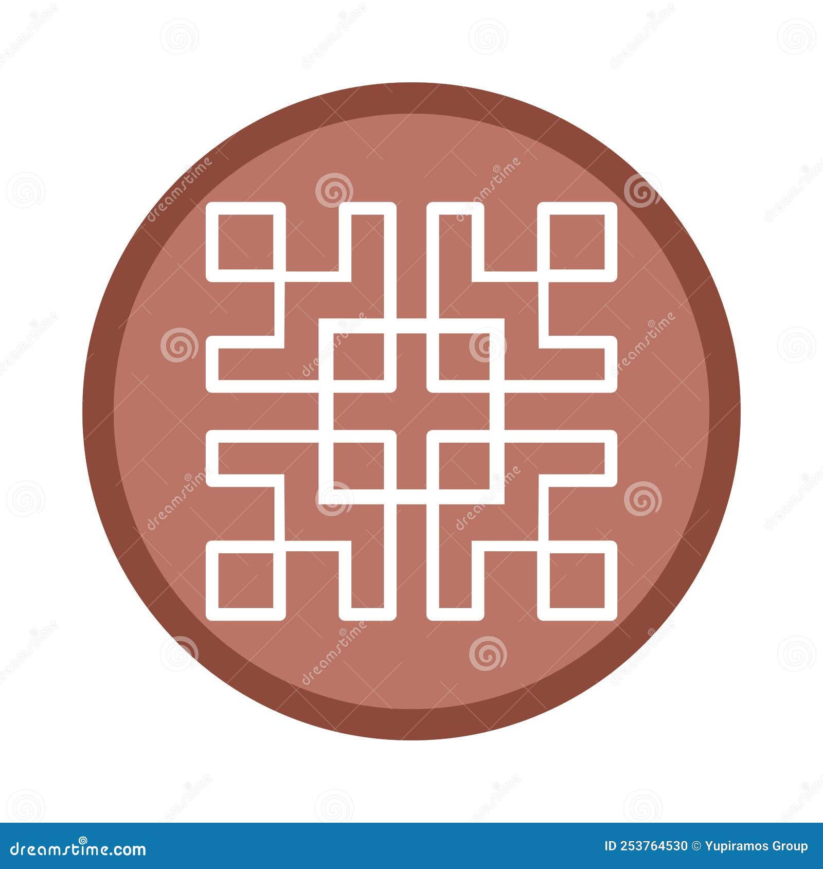 Oriental Decor Shape Circle Shape Stock Vector - Illustration of ...