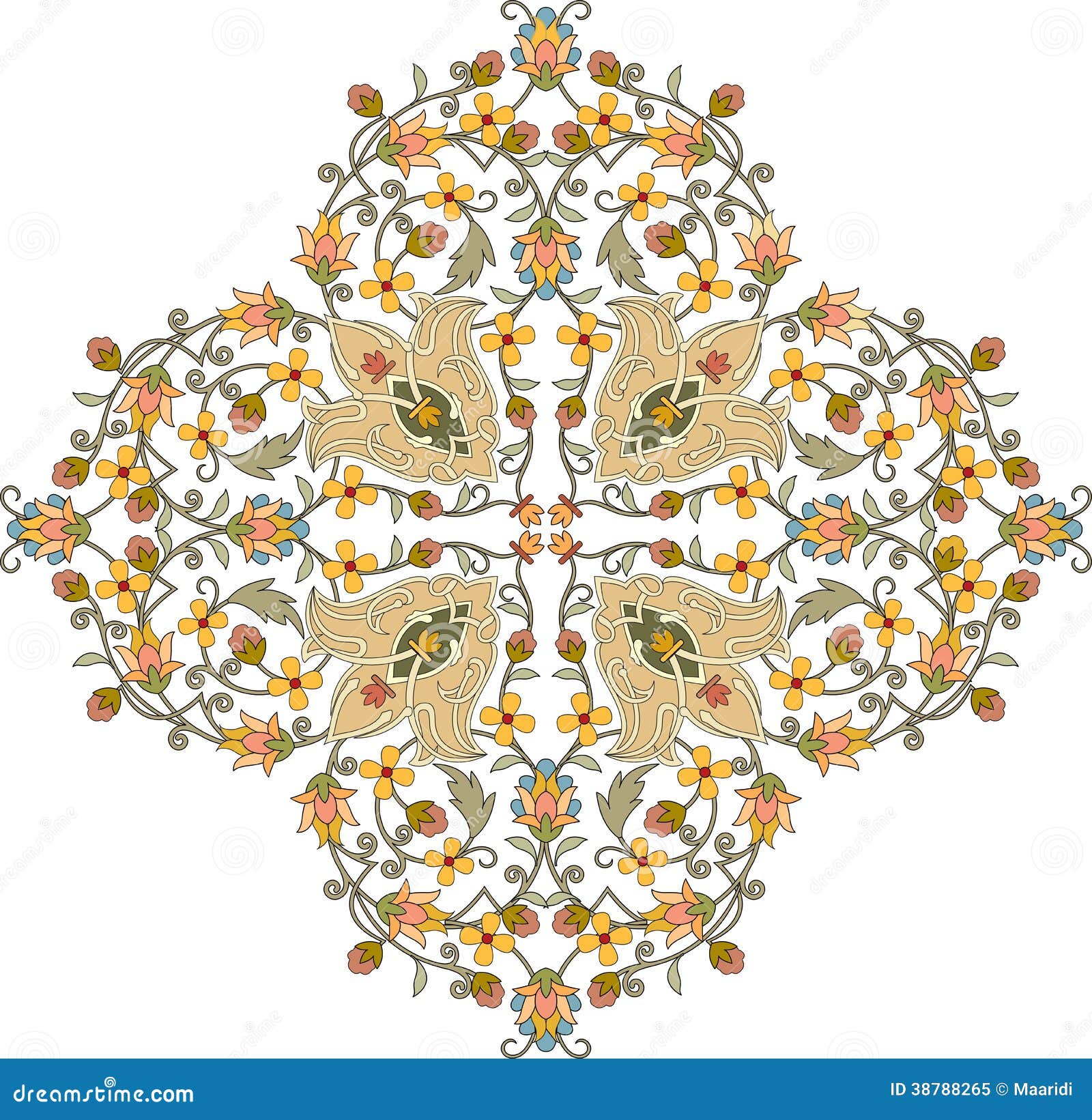 Oriental design element stock vector. Illustration of baroque - 38788265