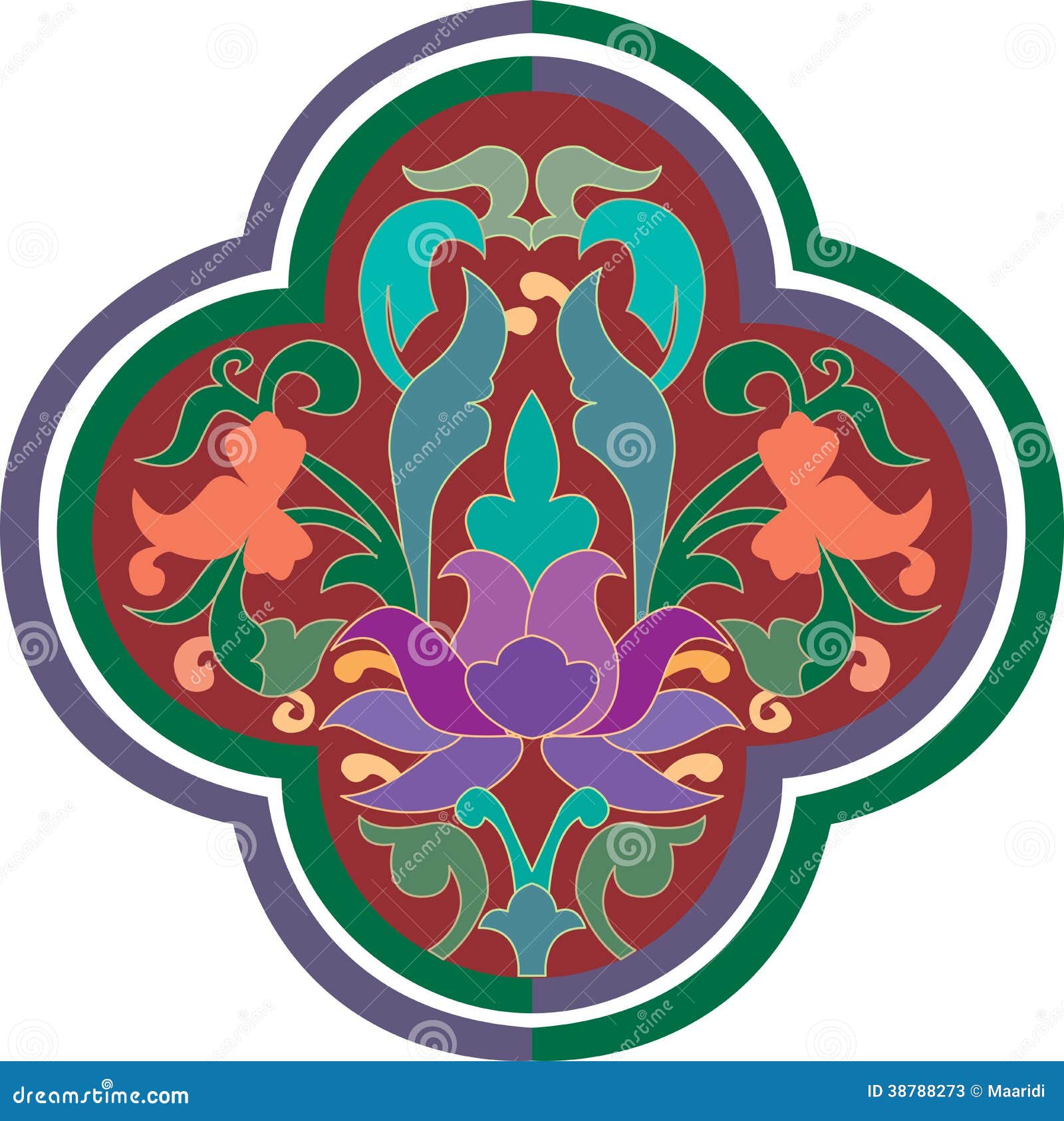 Oriental design element stock vector. Illustration of frame - 38788273