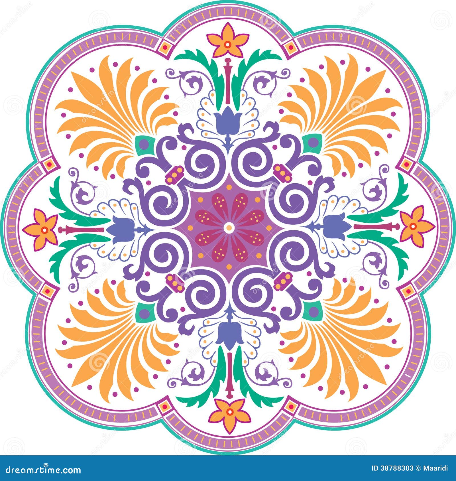 Oriental design element stock vector. Illustration of decorative - 38788303