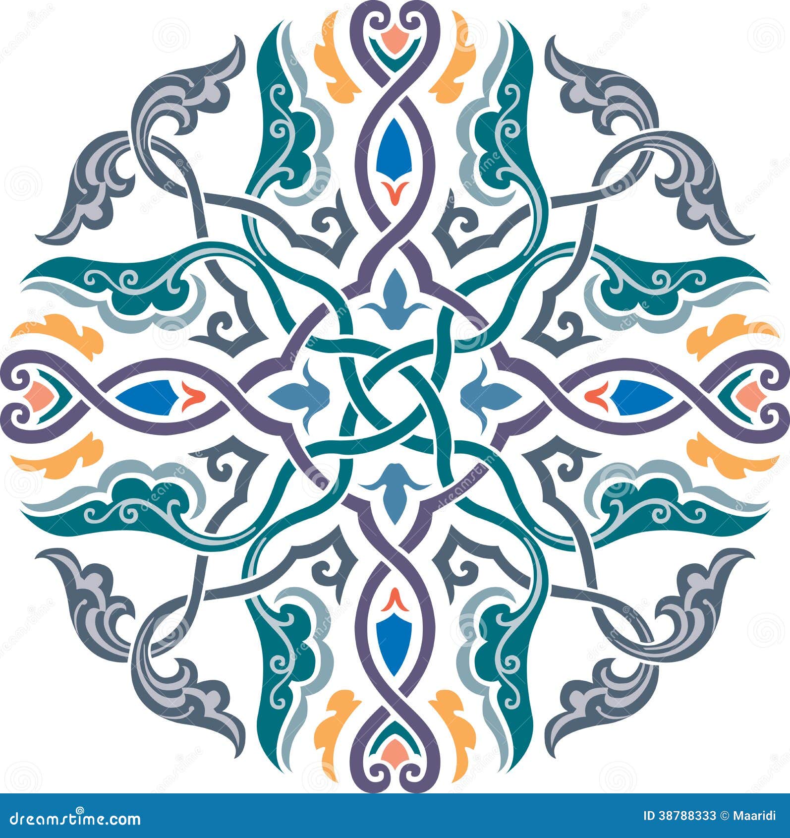 Oriental design element stock vector. Illustration of arabesque - 38788333