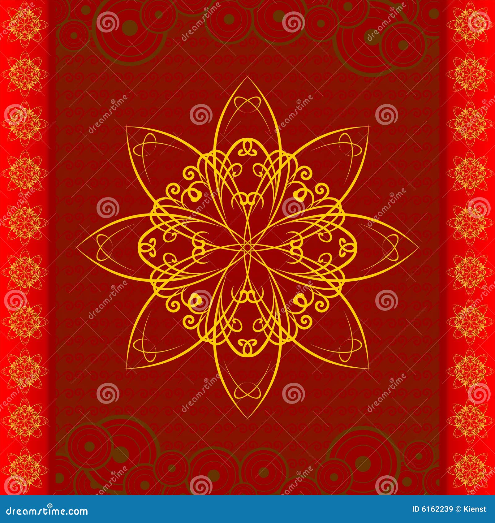 Oriental Flower pattern stock vector. Illustration of oriental - 6162239