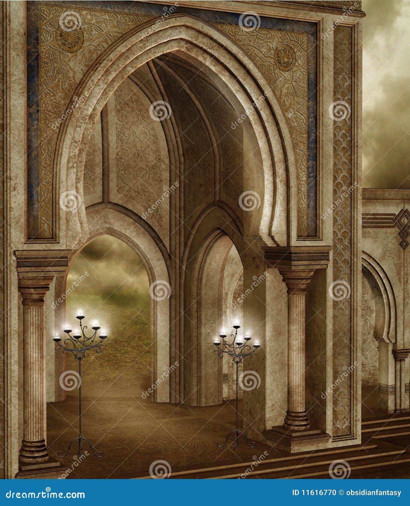 Oriental gate stock illustration. Illustration of gate - 11616770