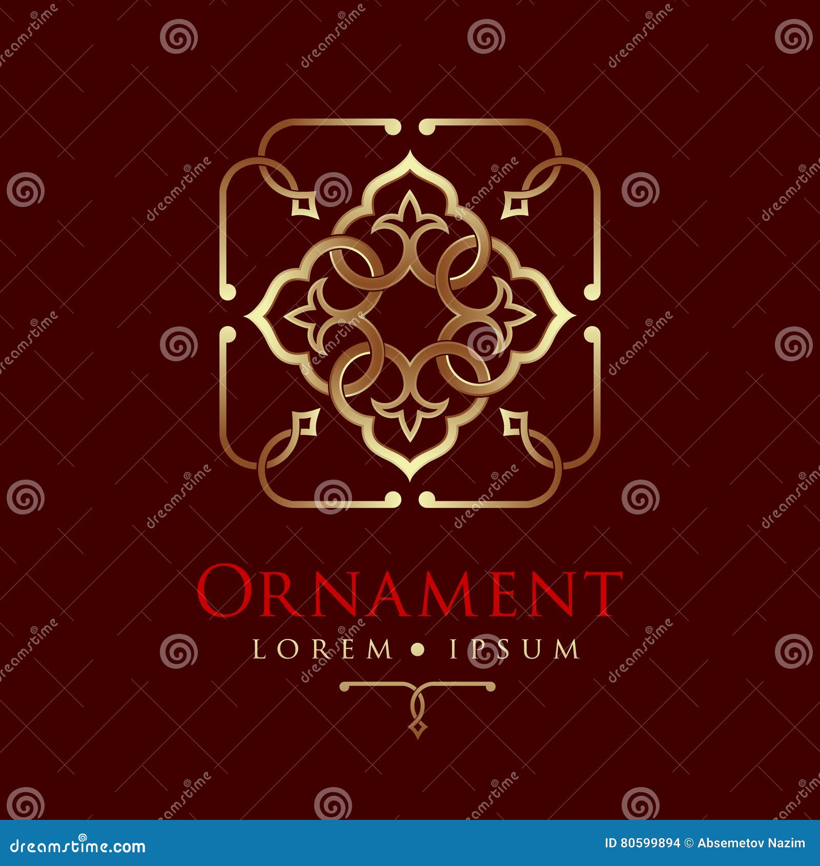 Oriental Geometric Design Arabic Pattern Logo Template. Stock Vector ...