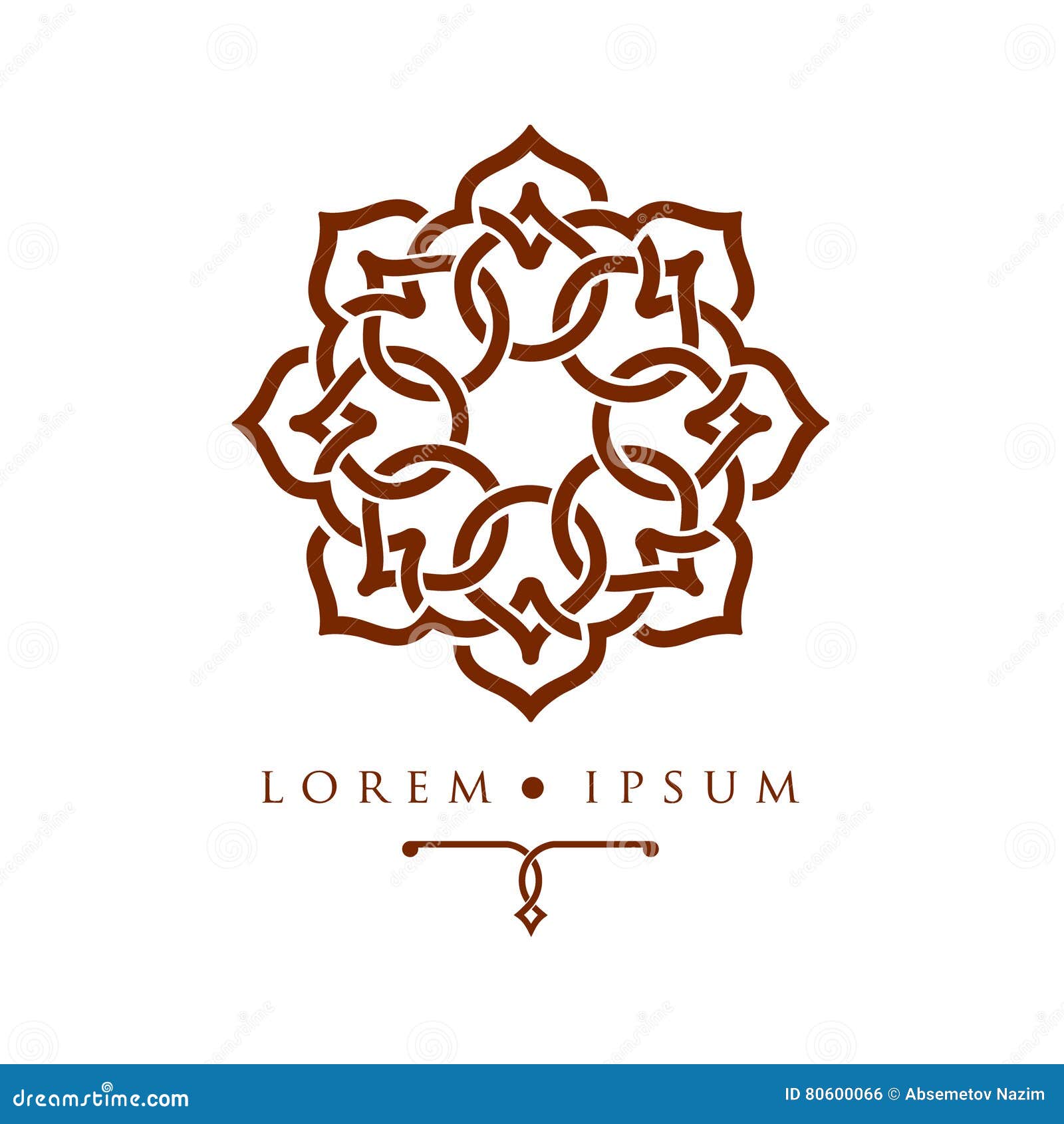 Oriental Geometric Design Arabic Pattern Logo Template. Stock Vector ...