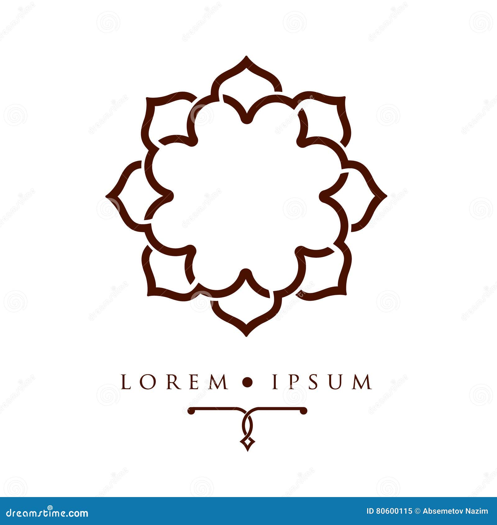 Oriental Geometric Design Arabic Pattern Logo Template. Stock Vector ...