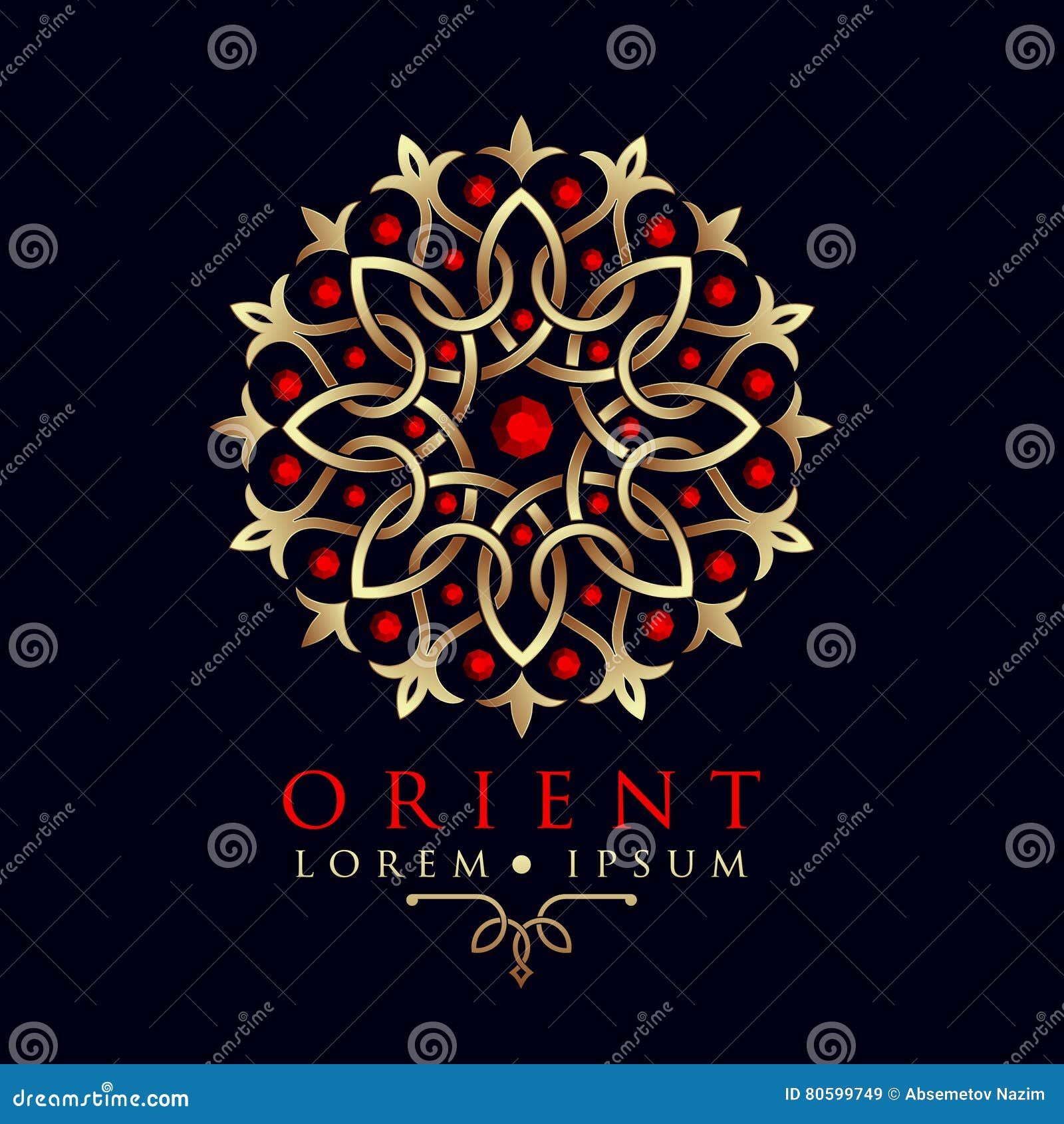 Oriental Geometric Design Spa Pattern Logo Template. Vector ...