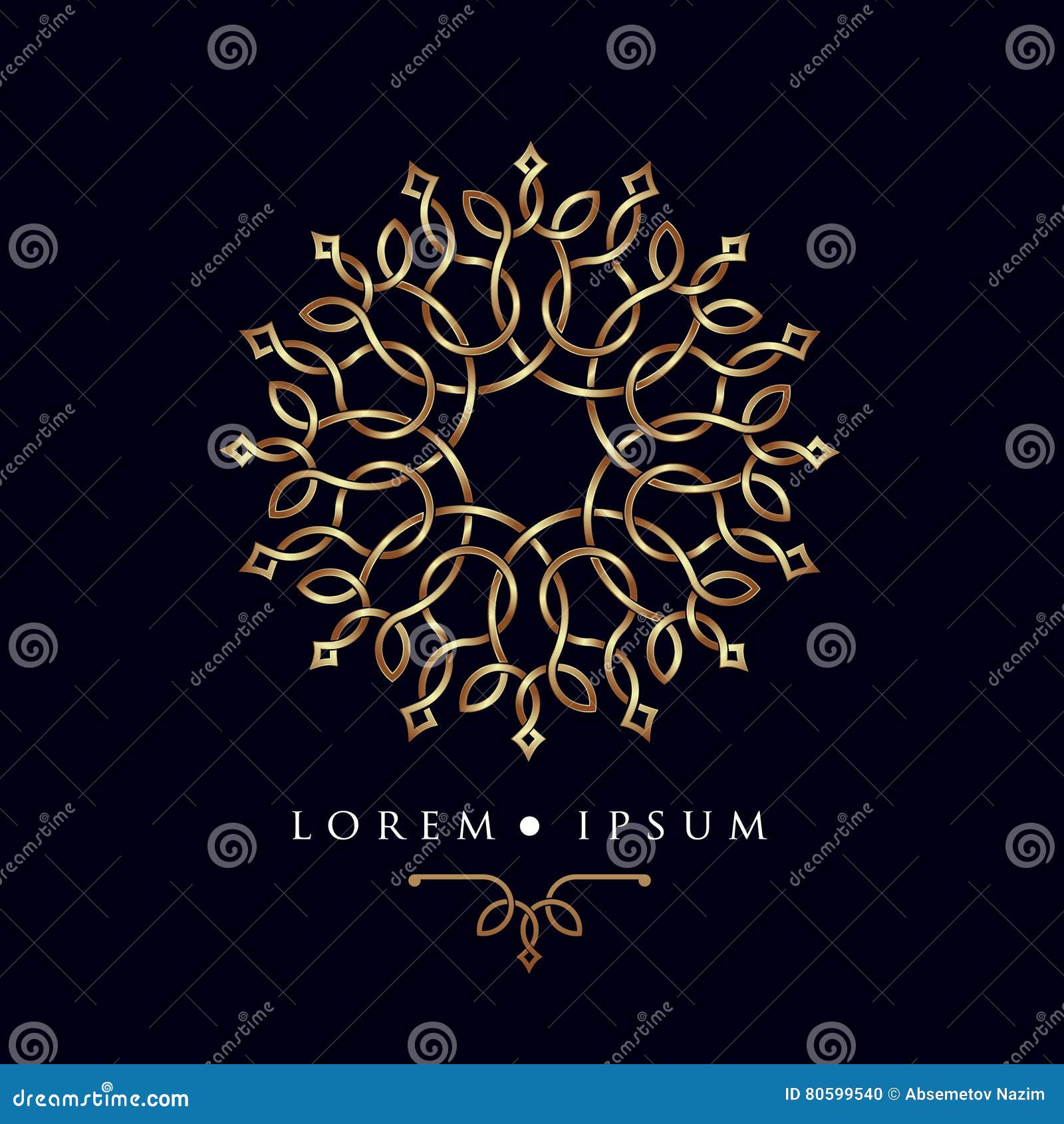 Oriental Geometric Design Spa Pattern Logo Template. Vector ...