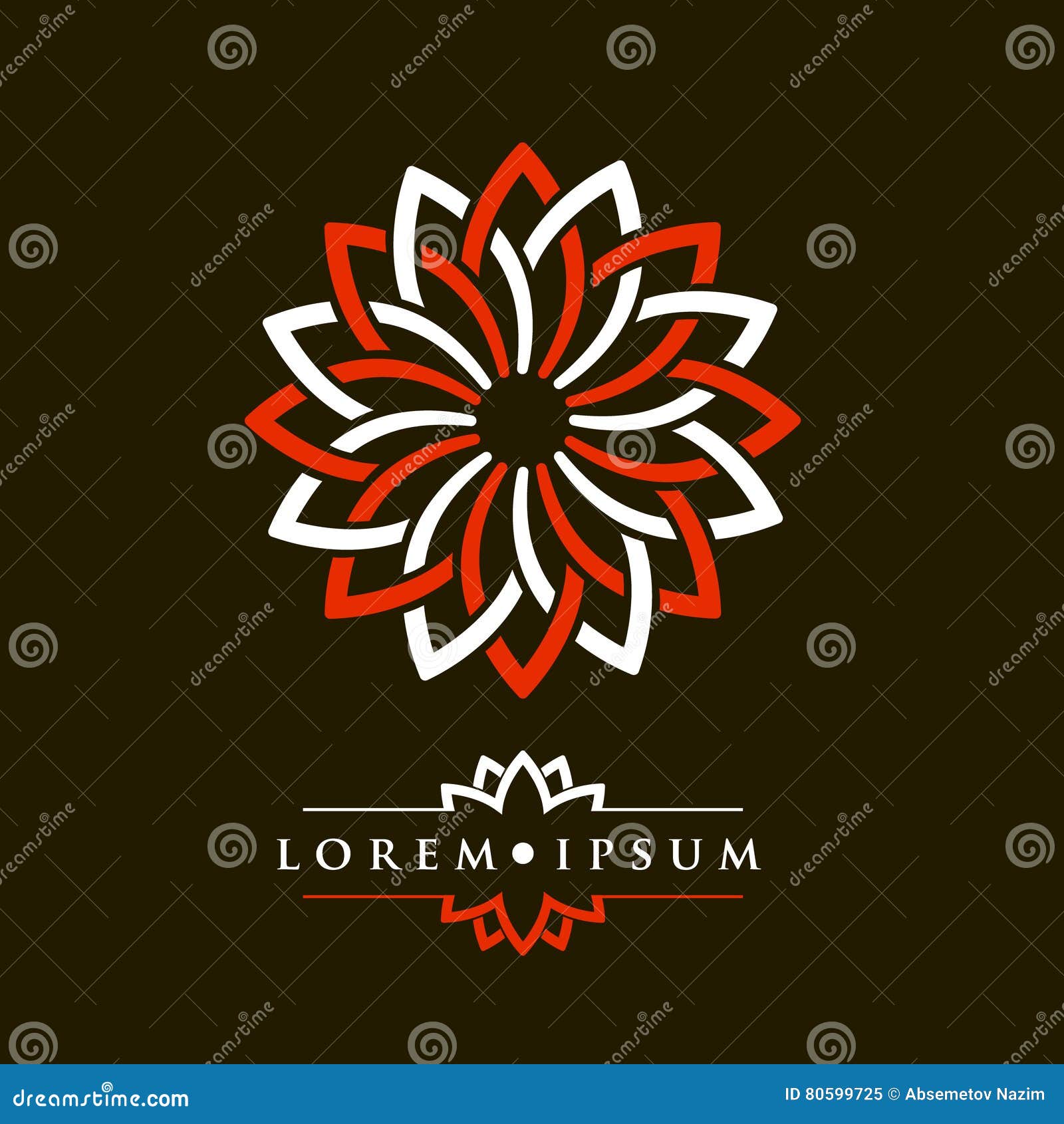 Oriental Geometric Design Spa Pattern Logo Template. Stock Vector ...