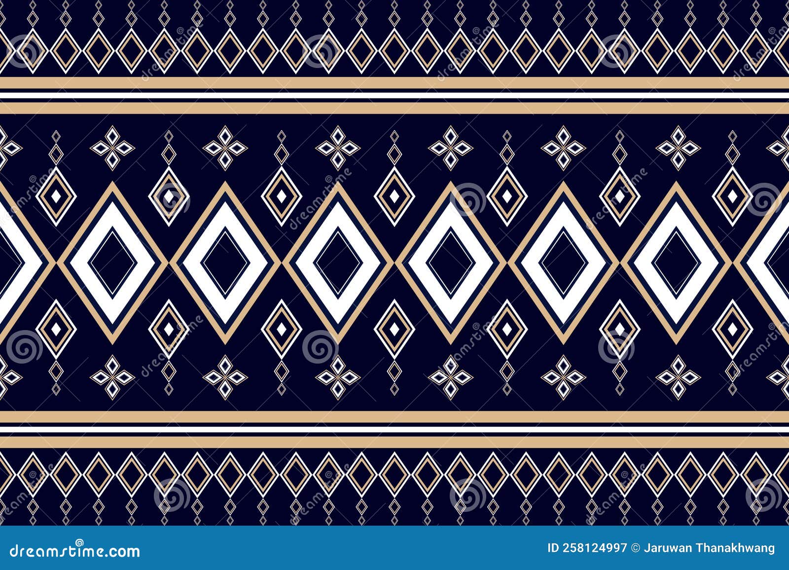 Oriental Geometric Shapes Ethnic Pattern Can Be Used in Fabric Design ...
