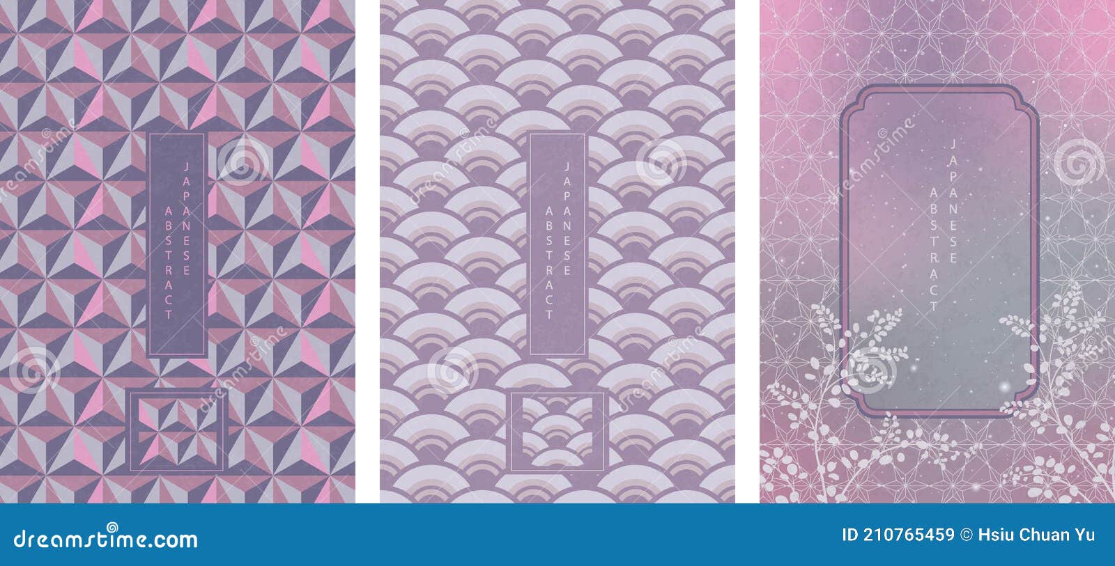 Oriental Japanese Style Abstract Seamless Pattern Background Design ...