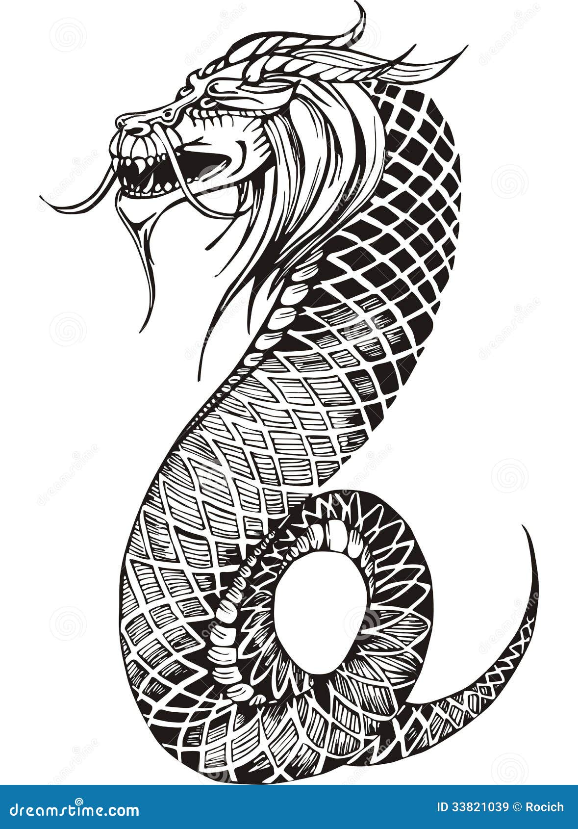 Oriental Legless Dragon Worm Stock Vector - Illustration of mythical ...