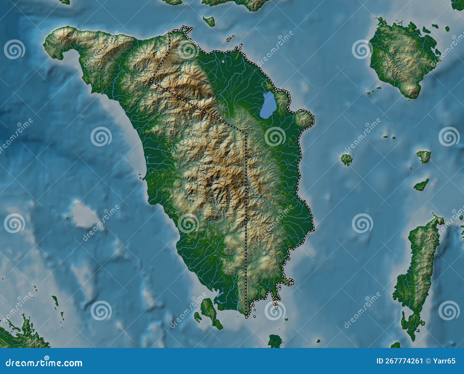 Oriental Mindoro, Philippines. Physical. No Legend Stock Illustration ...